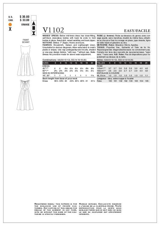 Vogue pattern V1102 from £19.00