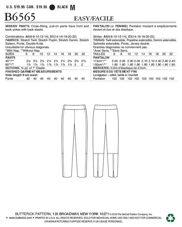 Butterick pattern B6565 from £11.75