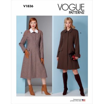 Vogue Pattern V8346 Misses' Double-breasted Coats from £17.50
